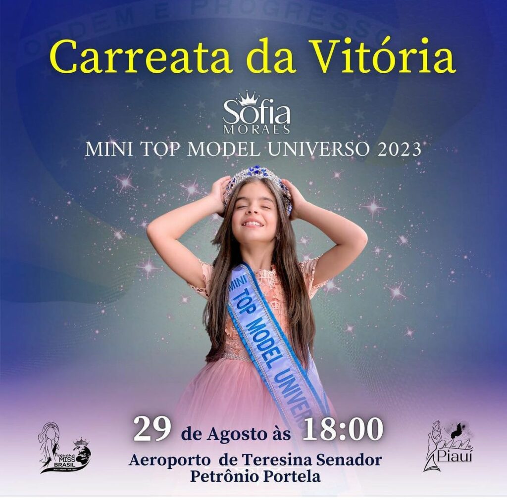 Piauiense Sofia Moraes conquista o titulo de Mini Top Model Universo na ...